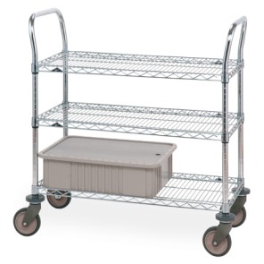 Stainless Steel Finish SP Series Heavy Duty Carts - Metroshelving.net