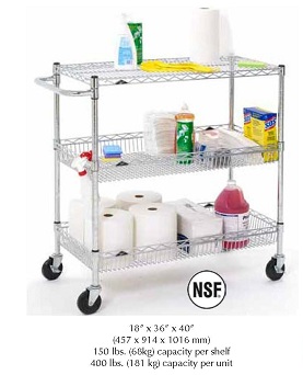 Metro Basket Utility Cart by Metro Shelving 800-400-7500