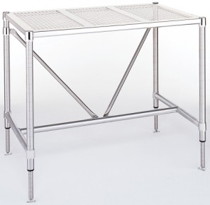 Perf Top Clean Tables, Stainless Steel Perforated Top Table