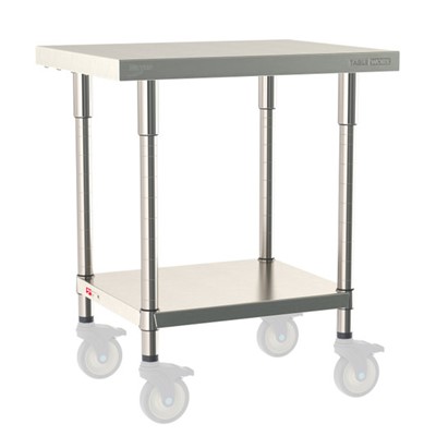 Metro Tableworx Mobile Tables with Solid Bottom Shelf (Type 304 ...