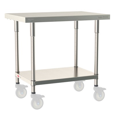 Metro Tableworx Mobile Tables with Solid Bottom Shelf (Type 304 ...