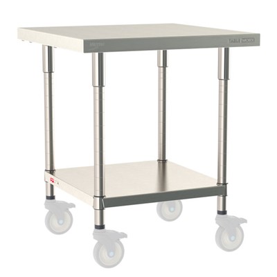 Metro Tableworx Mobile Tables with Solid Bottom Shelf (Type 304 ...