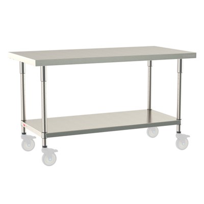 Metro Tableworx Mobile Tables with Solid Bottom Shelf (Type 304 ...